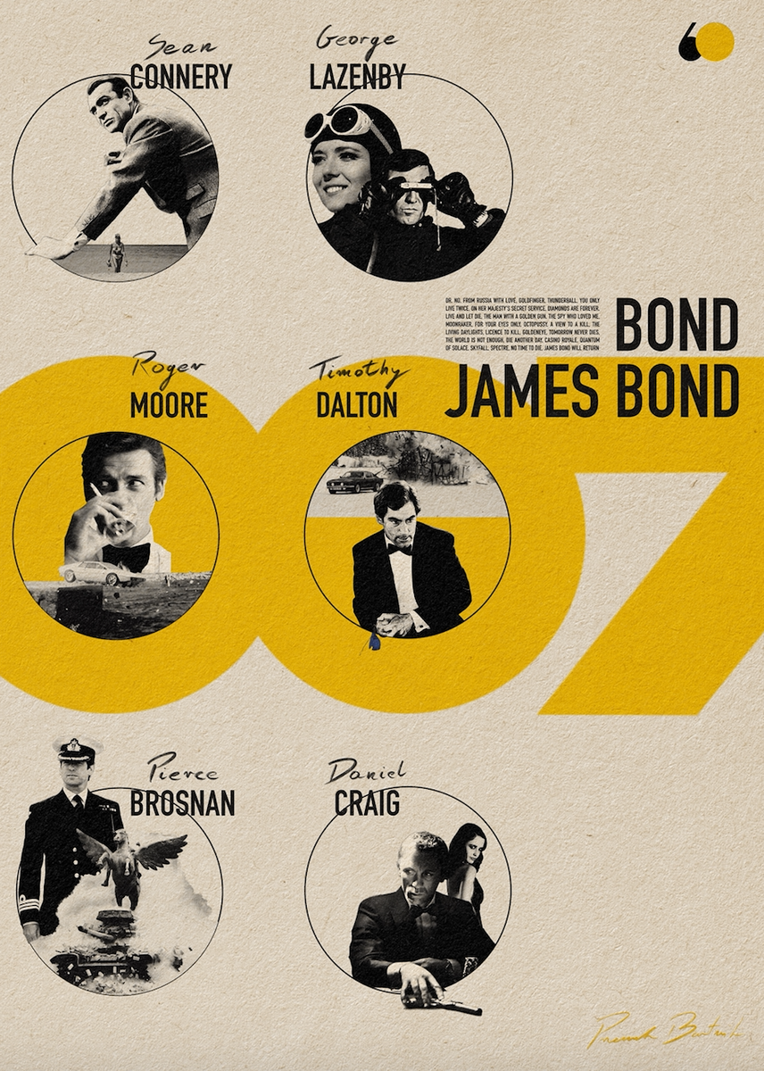 James Bond 60th 'Double 0's' Print (1 of 5) – Reelstore